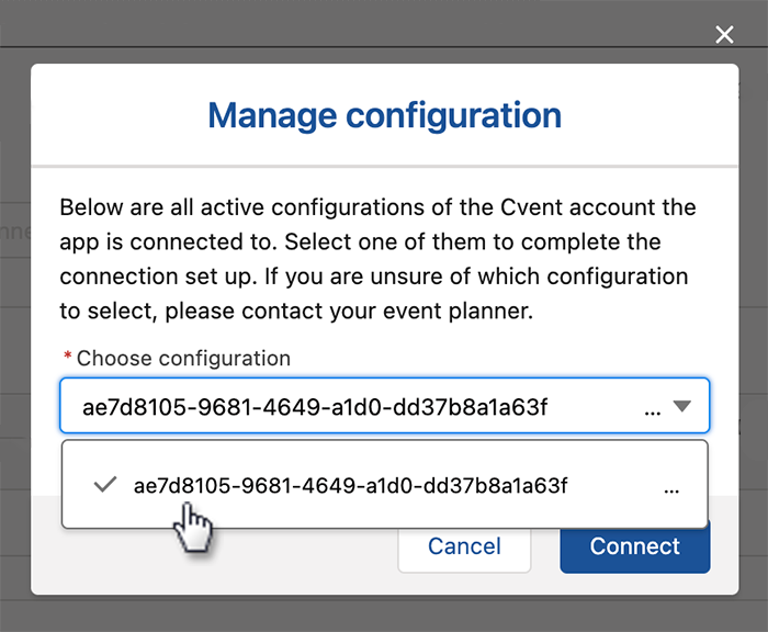 picture of configuration in Salesforce