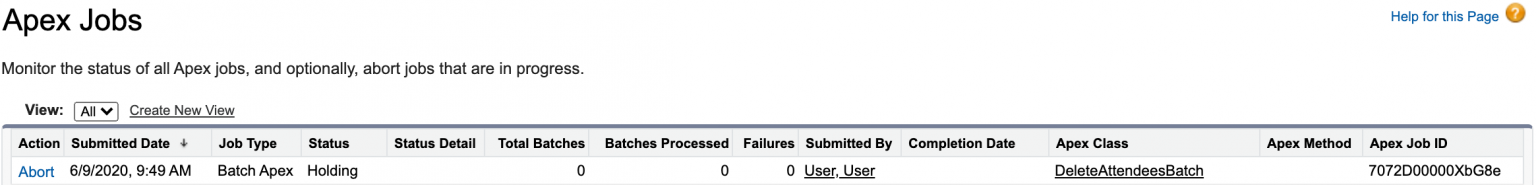 picture of configuration in Salesforce