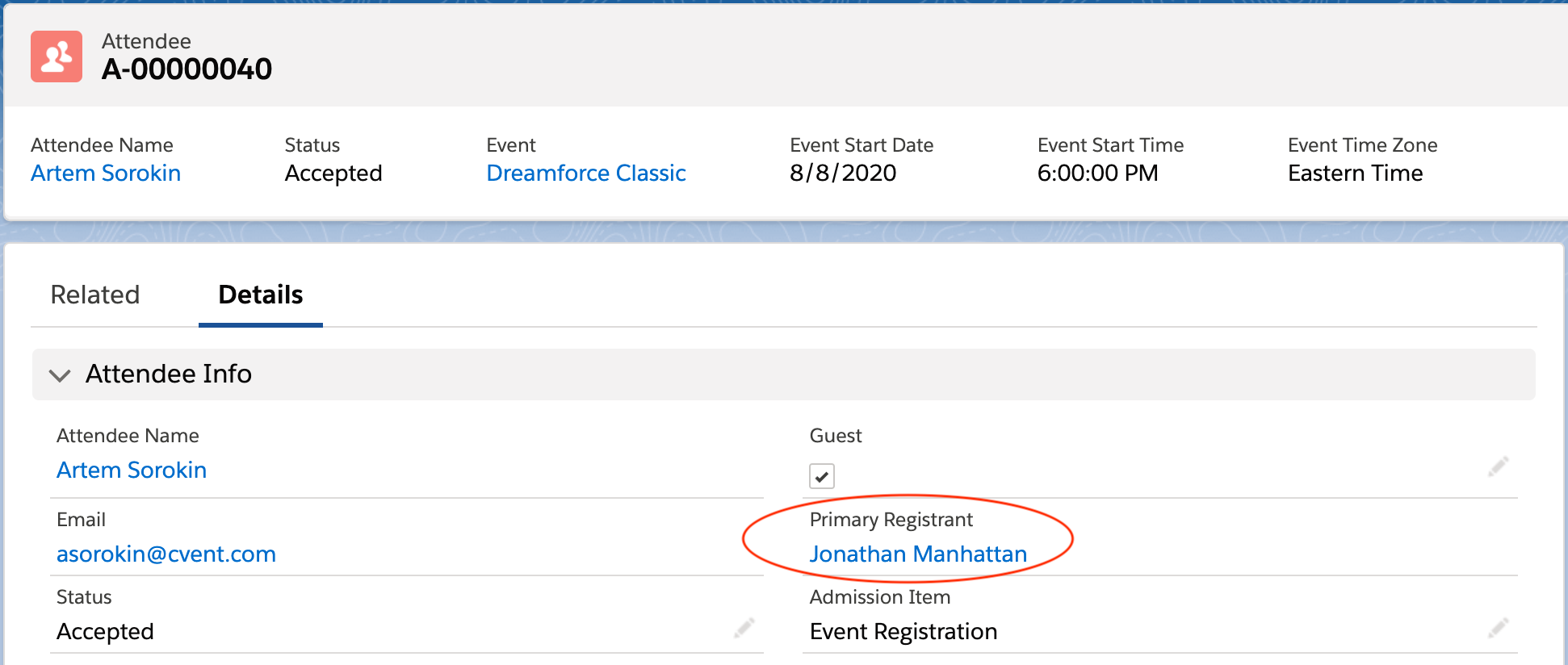picture of configuration in Salesforce