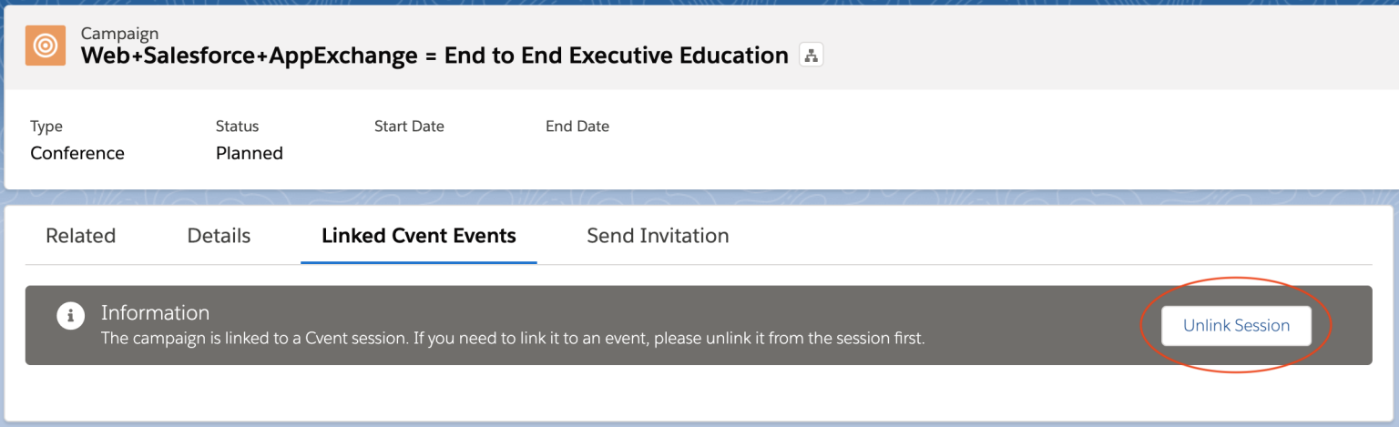 picture of configuration in Salesforce