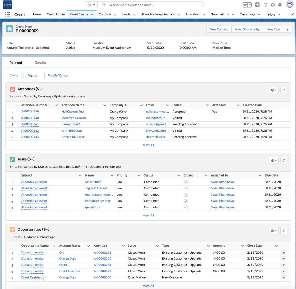 picture of configuration in Salesforce
